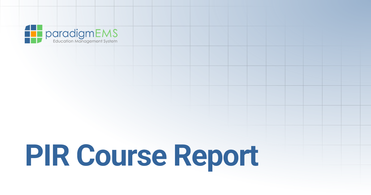 PIR Course Report | Silverband Documentation