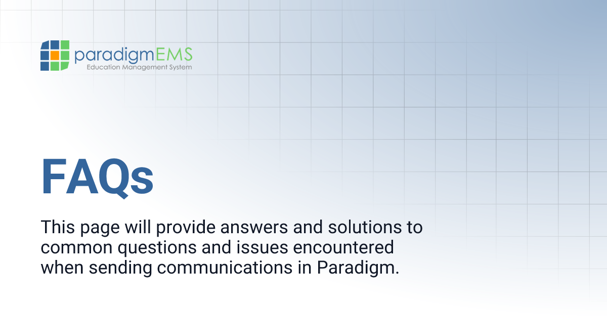 FAQs | Paradigm Knowledge Base | Silverband Documentation