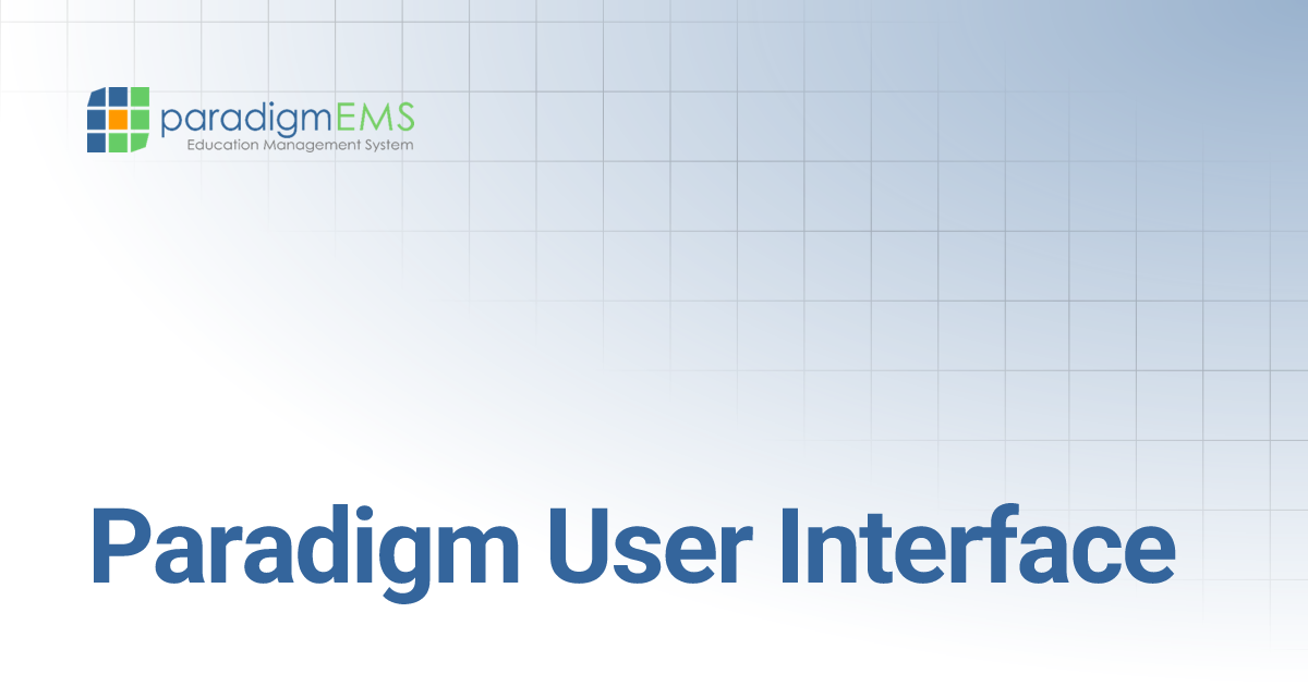 Paradigm User Interface | Silverband Documentation