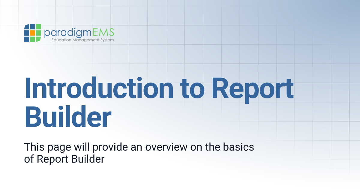 Introduction to Report Builder | Silverband Documentation