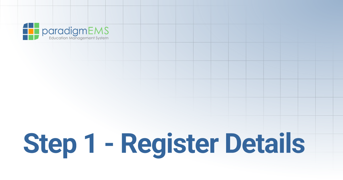 Step 1 - Register Details | Silverband Documentation