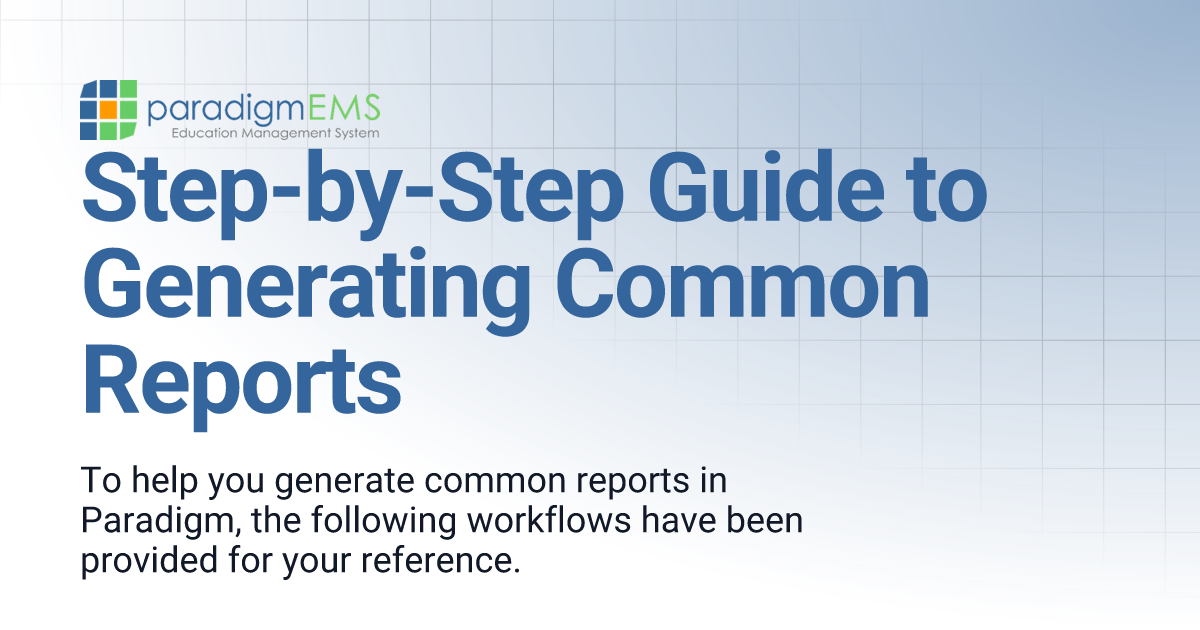 Step-by-Step Guide to Generating Common Reports | Silverband Documentation