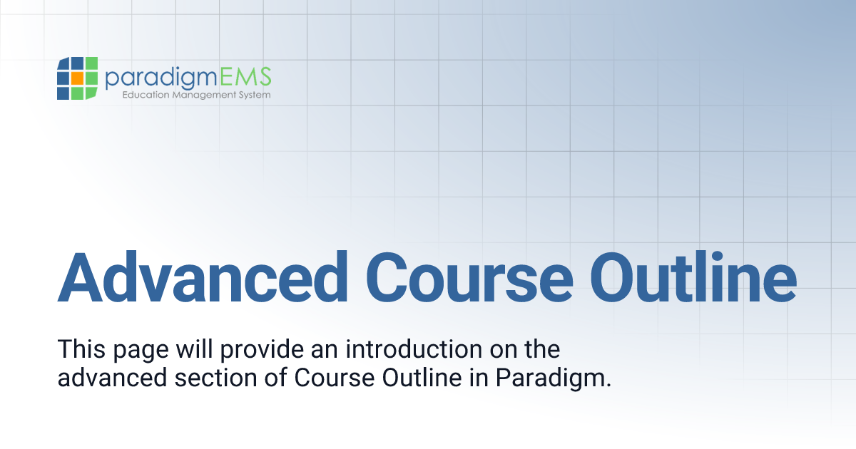 Advanced Course Outline | Silverband Documentation