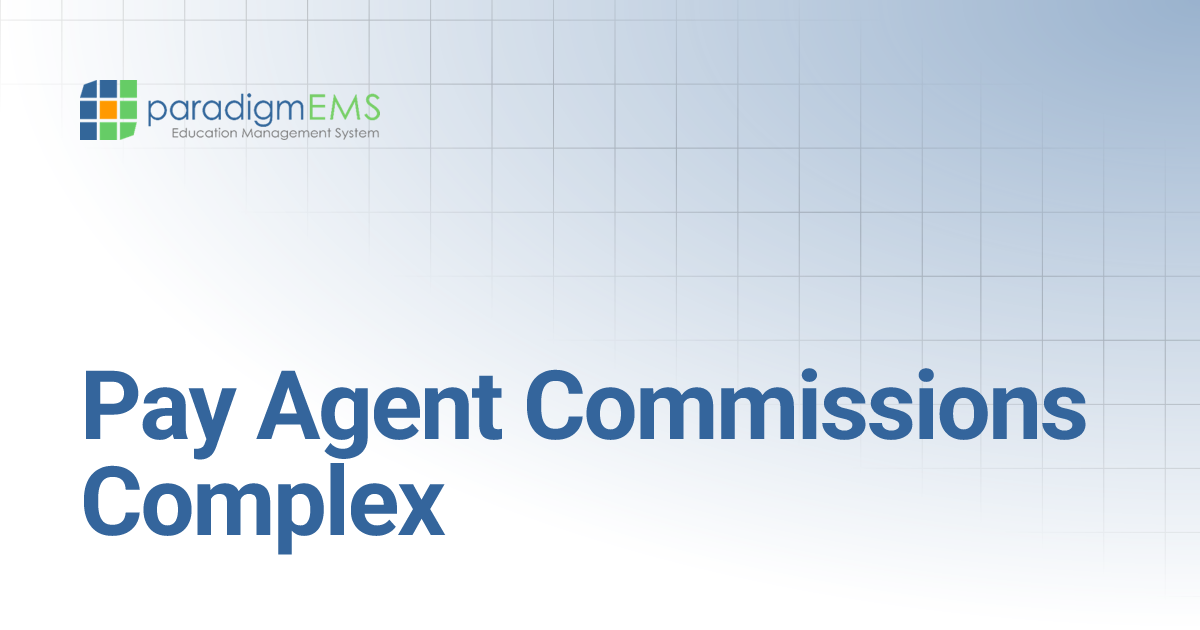 Pay Agent Commissions Complex | Silverband Documentation