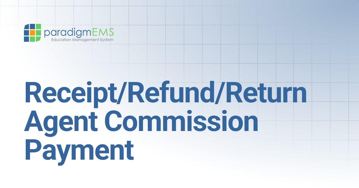 Receipt/Refund/Return Agent Commission Payment | Silverband Documentation
