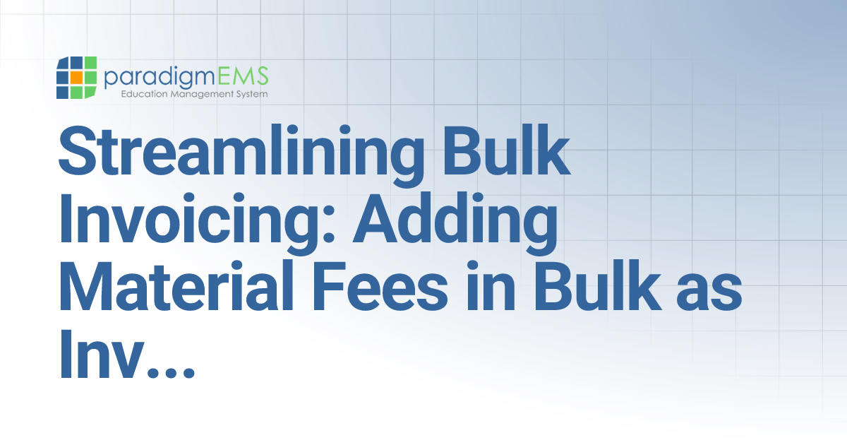 Streamlining Bulk Invoicing: Adding Material Fees in Bulk as Invoice Items | Silverband ...