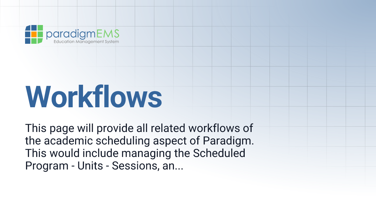 Workflows | Silverband Documentation