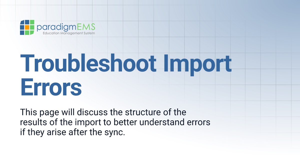 Troubleshoot Import Errors | Silverband Documentation Troubleshoot Import Errors | Silverband Documentation