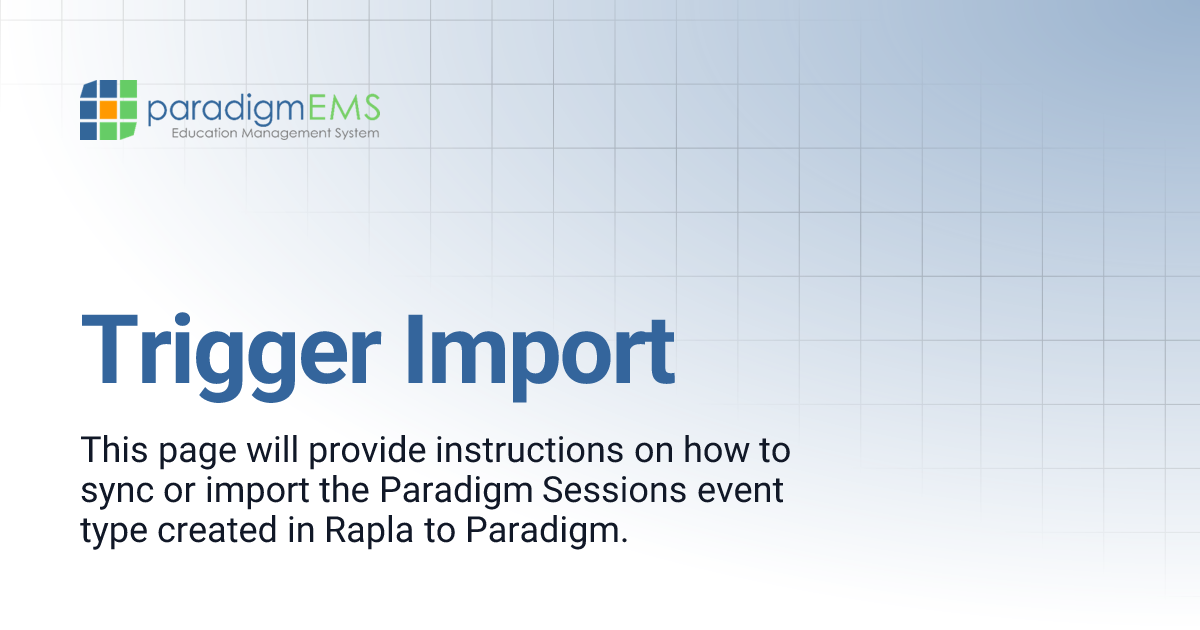 Trigger Import | Silverband Documentation