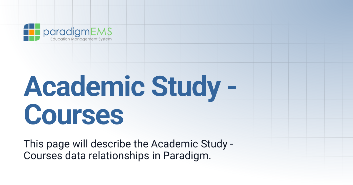Academic Study - Courses | User Training | Silverband Documentation
