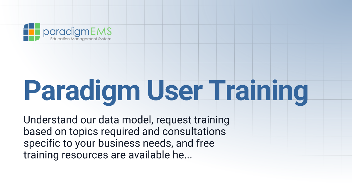 Paradigm User Training | Silverband Documentation