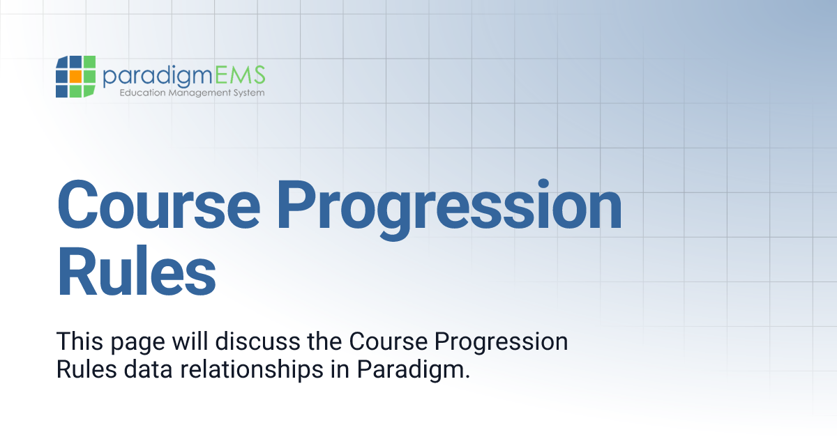 Course Progression Rules | Silverband Documentation